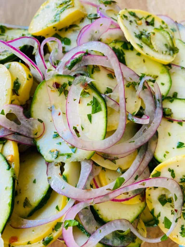 Marinated Zucchini and Yellow Squash - Betty Eatz